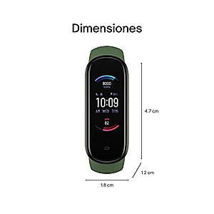 Amazfit Band 5 Activity Fitness Tracker with Alexa Built-in, 15-Day Battery Life, Blood Oxygen, Heart Rate, Sleep & Stress Monitoring, 5 ATM Water Resistant, Fitness Watch for Men Women Kids, Olive