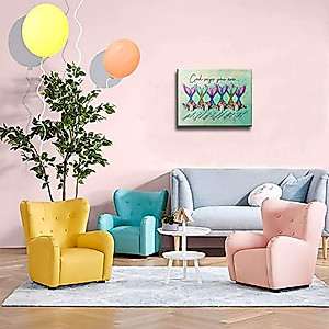 Mermaid Tail Wall Art Little Girls Inspirational Room Decor God Says You Are Canvas Prints Painting Motivational Teal Bathroom Pictures Framed Artwork Gifts Office Home Decorations for Bathroom Bedroom Dining Living 16"x12"