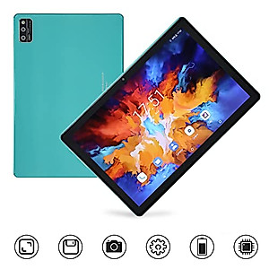 Rosvola 10.1 Tablet Green Tablet PC IPS HD Touch Screen 5GW WiFi 100-240V Home Learning (US Plug)