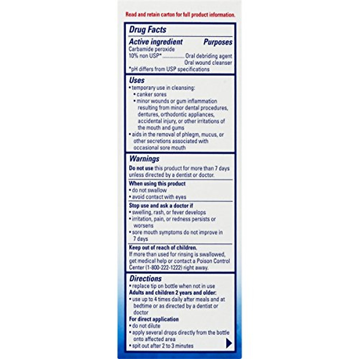 Gly-Oxide Alcohol-Free Antiseptic Mouth Sore Rinse, 2 oz, Packaging May Vary