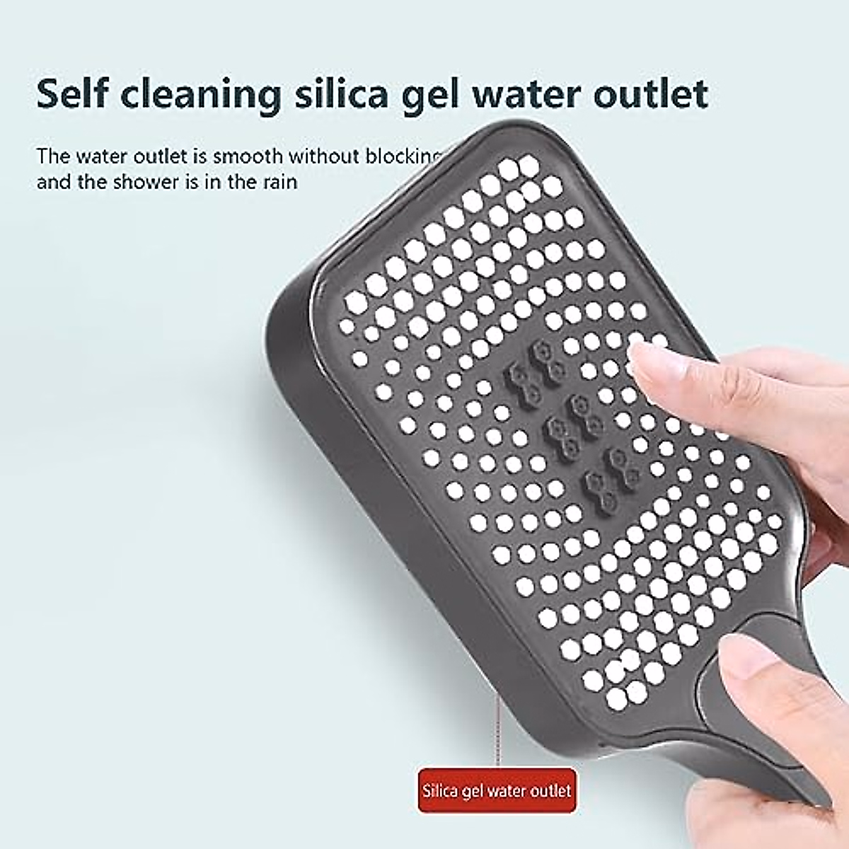 High Pressure Handheld Shower Head with 3 Spray Settings and On/Off Pause Detachable Shower, 300 Holes Water Saving Showerhead #X