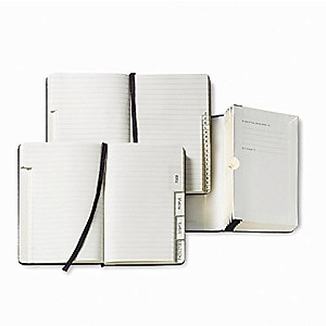 Moleskine PRO Address Book, Hard Cover, Large (5" x 8.25") Black, 240 Pages