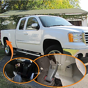 3" Suspension Rear Drop Shackle Kit Fits For 2001-2010 Chevrolet Silverado GMC Sierra 1500HD 2500HD 3500HD Replaces Lowering Shackles 410730