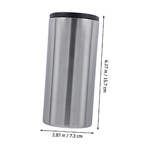Alipis 1pc Vacuum Insulation Tank Beverages Water Bottle Convenient Bottle Cover Wine Chiller Beer Cooler for Cans Cola Insulated Mug Stylish Beer Bottle Cover Vacuum Cola Can