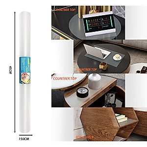 UX Shelf Liner for Kitchen Cabinets, 17.7"x 59" , Non Adhesive Cabinet Liner, Refrigerator Liners with Waterproof Durable Fridge Table Place Mats for Cupboard, Cabinet, Transparent-Flat Dot Pattern