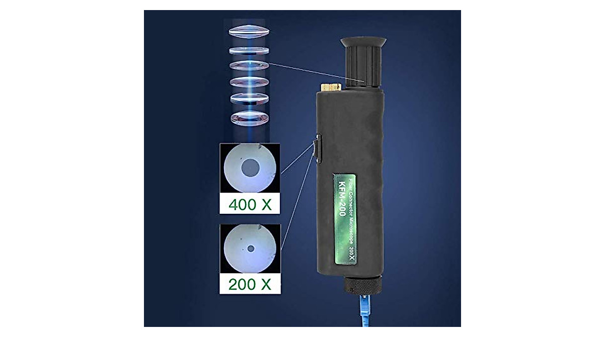 Handheld Optical Fiber Microscope: 200X & 400X Magnification