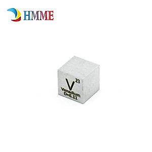 Pure Metal Vanadium Periodic Table Cube 10mm 0.39" 6.2g V 99.9% Vanadium Cube