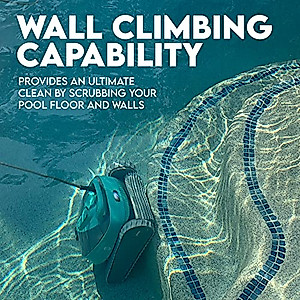 SereneLife - Automatic Robot Pool Cleaner, Pool Cleaning Robot with Three Motors, Wall Climbing, Cleans up to 50ft, Traps and Locks in All Sorts of Dirt and Debris