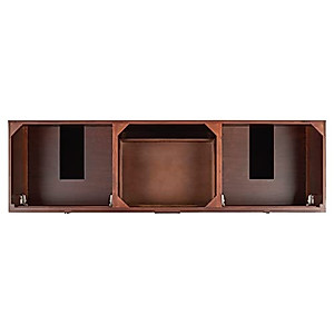 Signature Hardware 952429-RUMB-8 Talyn 72" Free Standing Double Vanity Set with Cabinet, Granite, Marble or Quartz Vanity Top, and Rectangular Undermount Sinks - 8" Faucet Holes