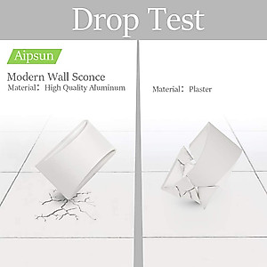 Aipsun Aluminum Modern Indoor LED Wall Sconce Hardwired Interior Wall Lights Set of 2 Up and Down Wall Mount Light for Living Room Bedroom Hallway Corridor Warm White 3000K(with G9 Bulbs)