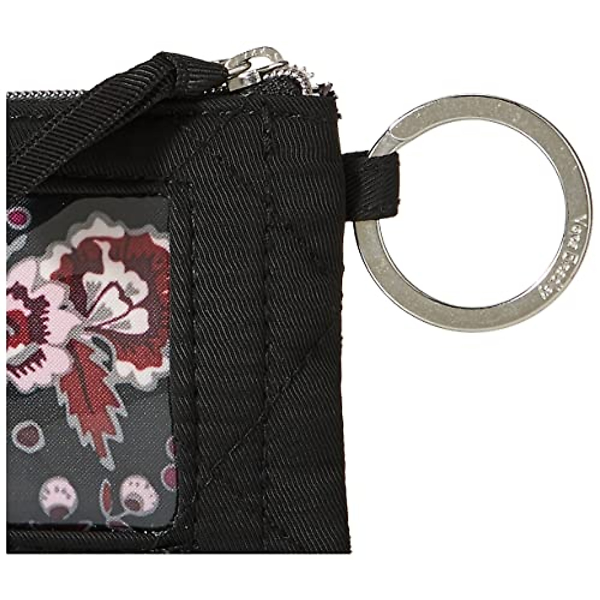 Vera Bradley Women's Performance Twill Zip ID Case Wallet, Black, One Size