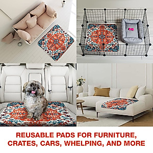 PUPIBOO Washable Pee Pads for Dogs - Super Absorbent Reusable Puppy Training Pads - 100% Waterproof, Leak-Proof & Non-Slip Whelping Pads for Pet Housebreaking