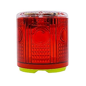 Solar Strobe Warning Light, with Strong Magnetic Base High Bright LED Flashing 360° Wireless Control Automatically Turn On Waterproof IP65 for Construction, Traffic, Factory, Safety Sign (Red)