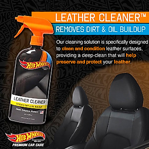 AMERICANA SERIES Hot Wheels Car Leather Cleaner Spray — Special UV Protection — Car Cleaning Supplies — Car Care Products — Car Detailing Supplies — Interior Car Cleaner - 20 Oz