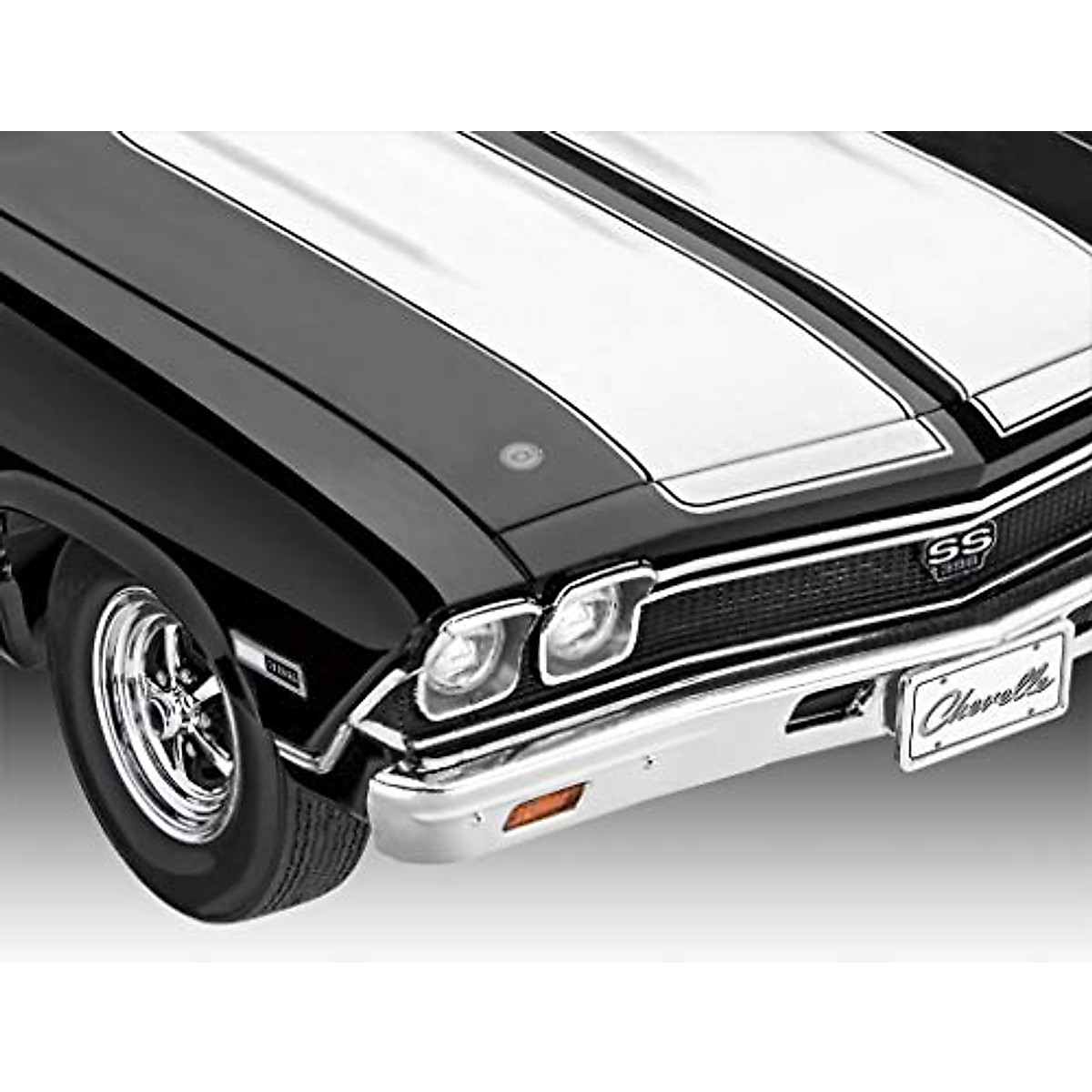Revell RV07662 1:25-1968 Chevy Chevelle SS 396 Plastic Model kit, Black, 1/25