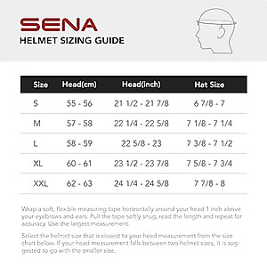 Sena Stryker Full Face Smart Helmet with Integrated Mesh and Bluetooth Communications, LED Taillight, and Sound by Harman Kardon, DOT (Matte Black, Medium)