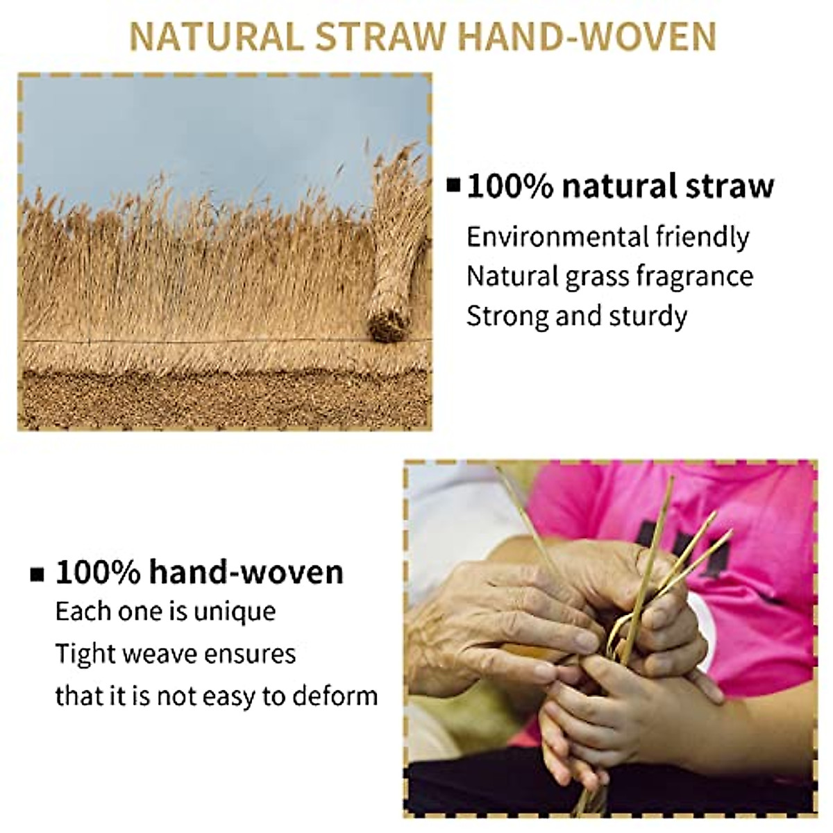 Fhiny Handmade Woven Bird Spawning Nest with Coconut Fiber Liner Flat Base Straw Bird Nest Bed Hatch Roosting for Dove Pigeon Parrot Turtle Quail Macaw Cuckoo Sparrow