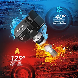 CARORAV TPMS Sensor, 4-Pack Tire Pressure Sensor Replacement for Chrysler Jeep Dodge Ram, 433MHz OE Replaces#56029398AB 68142397AA 68241067AA 68241067AB