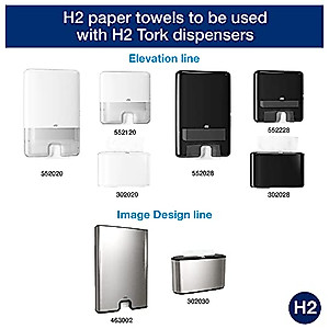 Tork Multifold Hand Towel Natural H2, Universal, 100% Recycled Fibers, 16 x 250 Sheets, MK530A