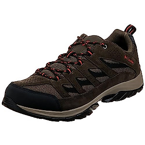 Columbia Mens Crestwood Hiking Shoe, Camo Brown/Heatwave, 12 Wide US
