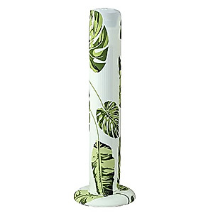 ZUYYON Tower Fan Dust Cover, Vertical Fan Dustproof Protection Cover for 37-47 Inch, Floor Standing Fan Washable Protect Cover, Household Stand Fan Flower Pattern Cover(Green Leaves)