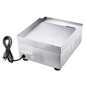 Proshopping 1500W 14" Commercial Electric Countertop Griddle Grill, Stainless Steel Restaurant Grill, Tabletop Flat Grill, with Adjustable Temperture Control, 110V