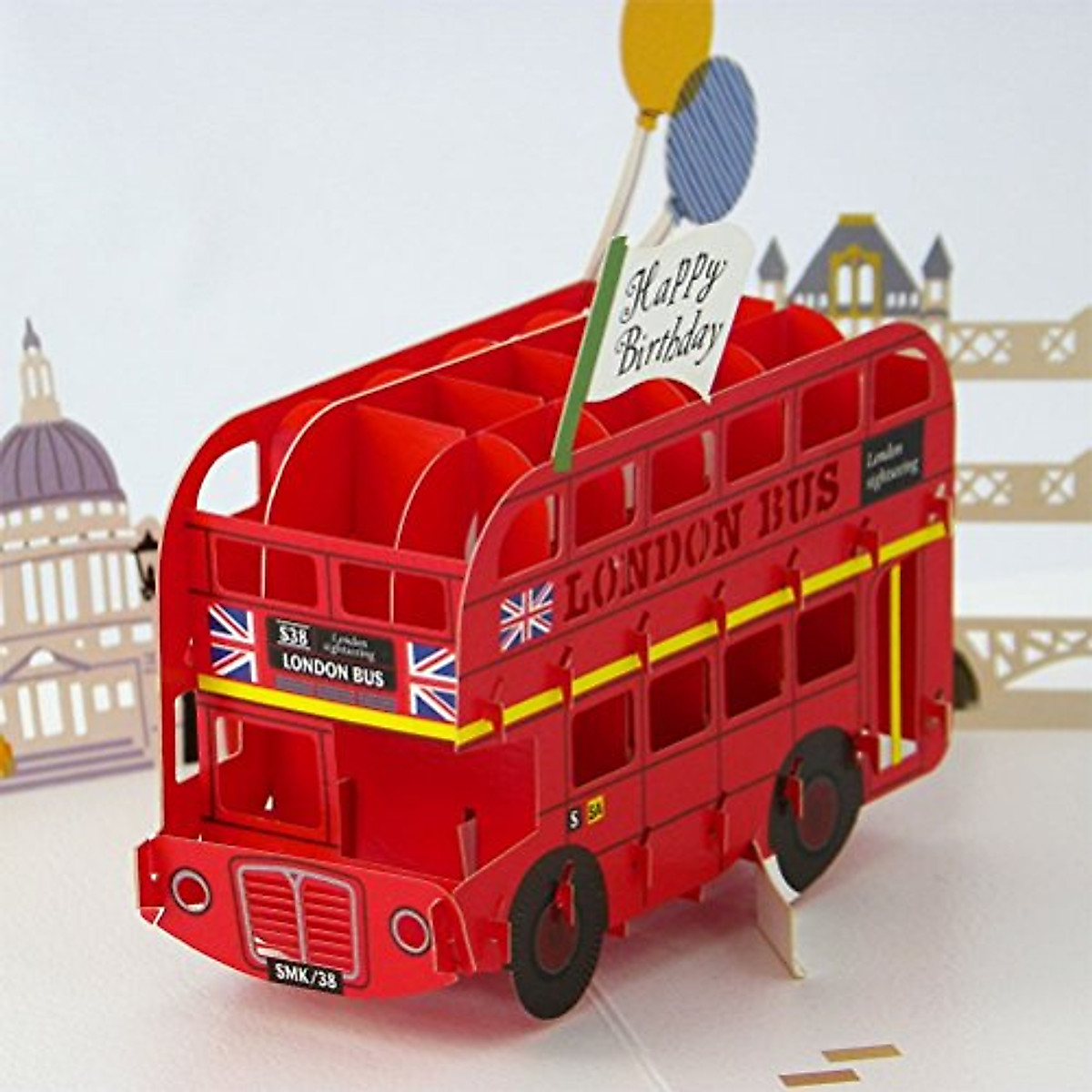 Gakken Sta:Ful Happy Birthday Laser Cut London Pop Up Greeting Card