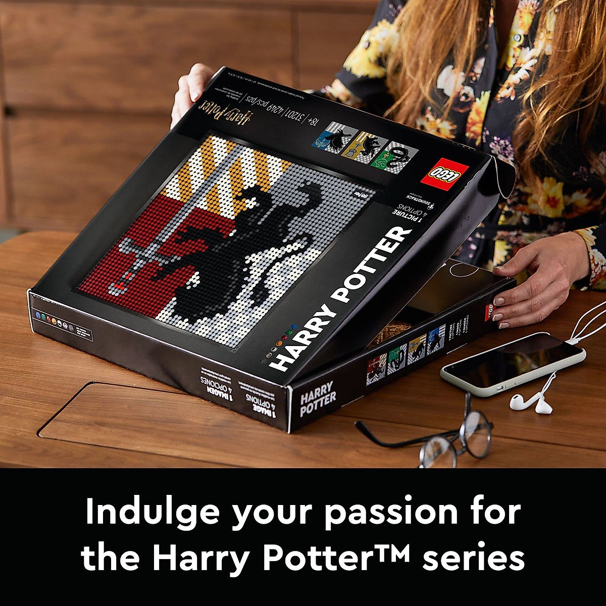 LEGO Art Harry Potter Hogwarts Crests 31201 Building Kit; Perfect for Adults Who Love Hobbies and Collectibles, New 2021 (4,249 Pieces)