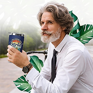 HEXMOZ Retirement Gifts for Men, Women 2024, Best Gifts for Retirement Men, Funny Retirement Gifts for Men, Man - The Legend Has Retired, Happy Retirement Party Decorations For Men - 20oz Tumbler Cup