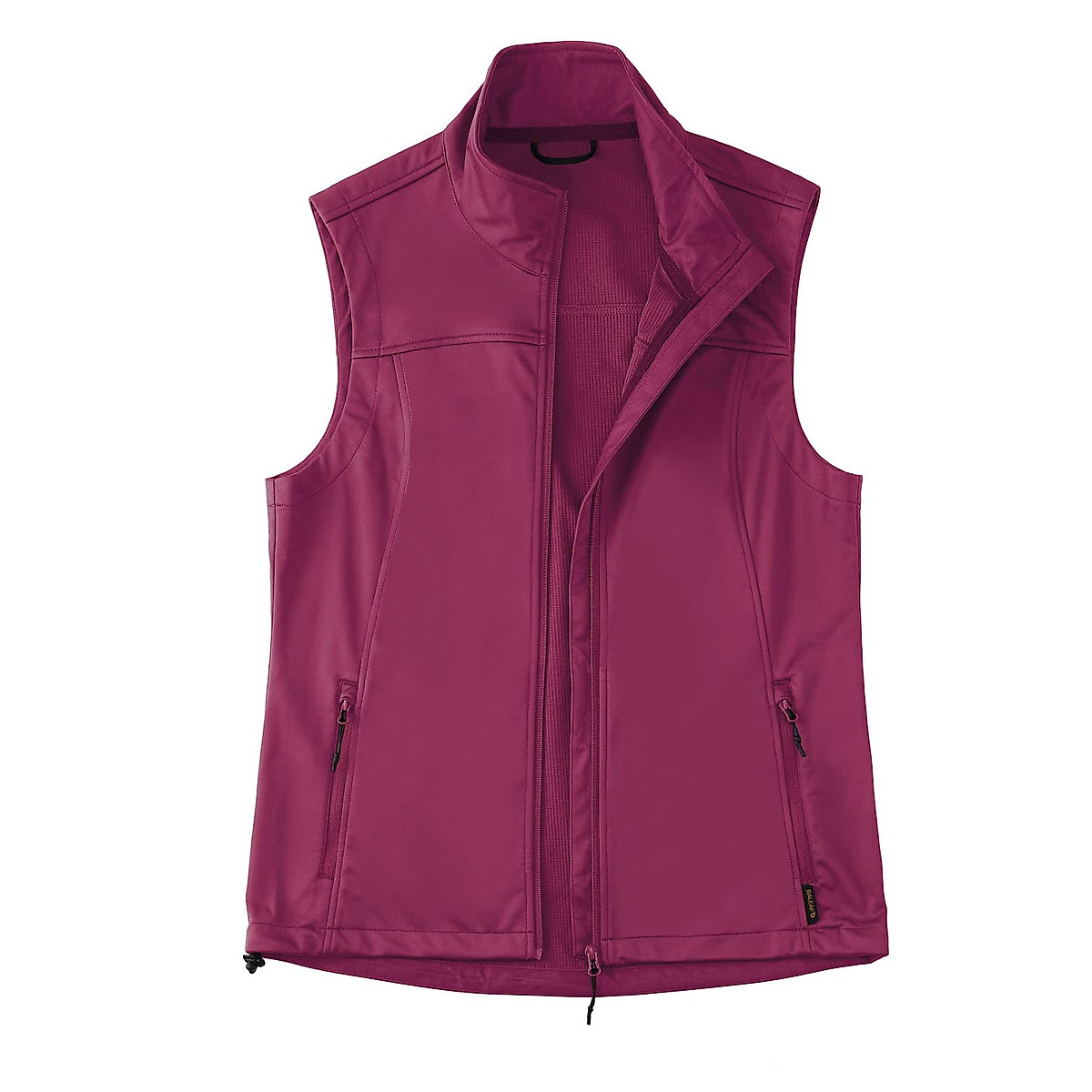 BALEAF Women's Lightweight Vest Softshell Sleeveless Jacket Windproof Stand Collar with Zipper Pockets Running Hiking Golf Rouge L