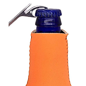 Blank Neoprene Beer Bottle Coolie with Opener (Variety Color 6 Pack)