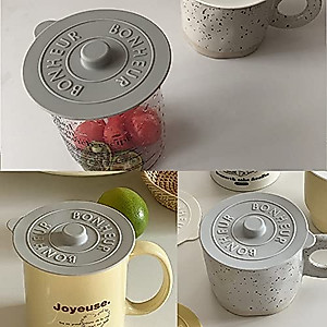 3 Pcs Silicone Cup Lids Anti Dust Seal Mug Covers Reusable Glass Cup Covers for Mugs Tea Cups Coffee Cup Cover