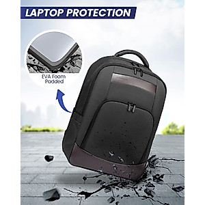 LOVEVOOK Laptop Backpack, 15.6 Inch Durable Water Resistant Anti-theft Business Travel Backpack with USB Port, Mens Professional Multi-function Smart Computer Backpack for Work Commuter College