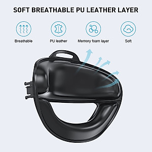 Comfort Head Strap Accessories Compatible with Quest 2, Elite Strap Replacement for PU Pad Enhanced Support, with 7000mAh Rechargeable Batteries