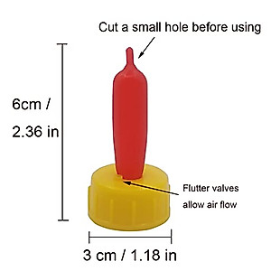 QIQIRO 12-Pack Pritchard Nipple for Goats Milk Drink Bottle Nipple Soft Rubber Pritchard Teat for Small Animal Nursing Lambs Goat Kids Pup Dog Foal Calf Piglet Feed Orphaned