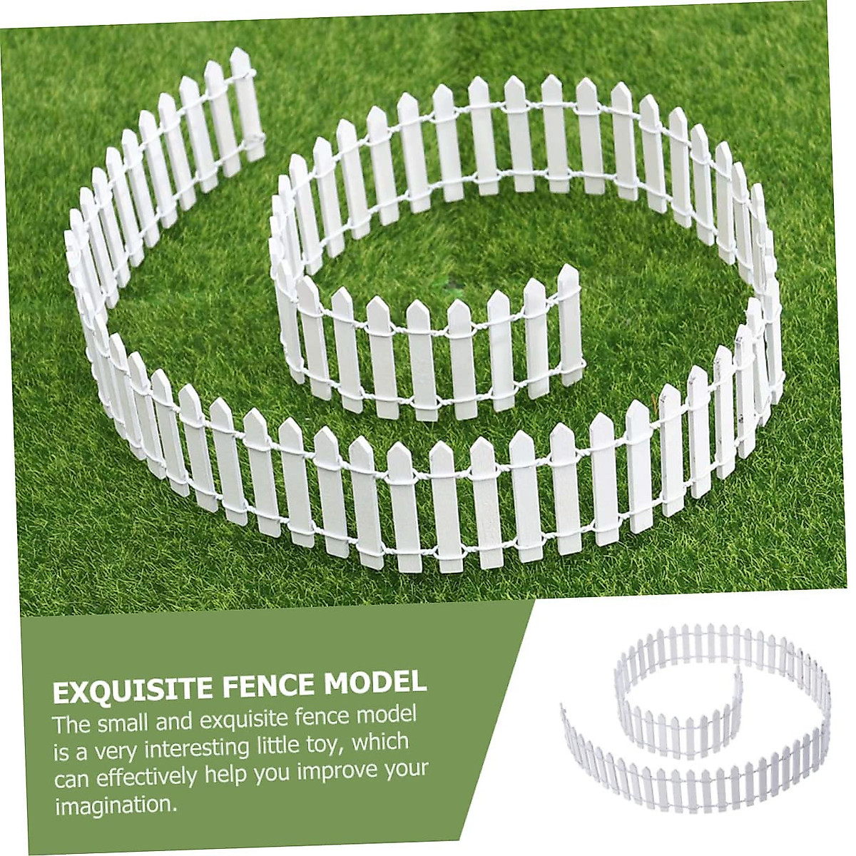 Happyyami 8 Pcs Fence Landscaping Props Mini Fence Fairy Garden Decor Terrarium Decor Glass Containers Landscape Fence Mini Wooden Fence Solid Wood Statue Toy Decorate Decorations White