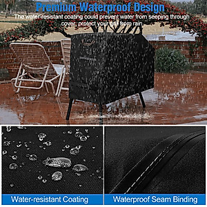 KINGLY Griddle Cover for Blackstone 22/17 Inch Griddle with Hood & Stand, Rip-Proof Heavy Duty, Waterproof UV & Fade Resistant, Velcro Strap & Air Vent