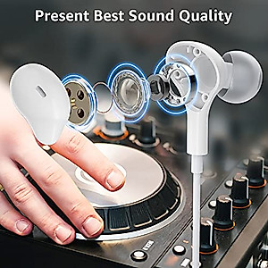 USB C Headphones for Samsung S23 S22 Ultra,Magnetic HiFi Stereo USB Type C Earphones Wired Earbuds with Mic Noise Isolation for iPad Pro iPad Air 5 4 Mini 6 Galaxy S21 S20 Flip Pixel 7 6 6a OnePlus 10