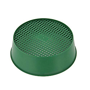 DOITOOL- 2PCS Mesh Plastic Garden Sieve Gardening Seedling Tool Riddle for Compost Soil Stone (Green, with Color Deviation)