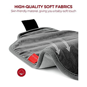 Upgraded Heating Pad for Back Pain Relief, Comfytemp XL Electric Heated Back Wrap with Strap, 9 Heat Settings, 5 Auto-Off, Stay On, Backlight for Cramps, Waist, Lumbar, Abdomen, 15"x 24" - Washable