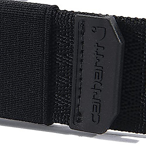 Carhartt Men's Casual Belts, Available in Multiple Styles, Colors & Sizes, Rugged Flex Nylon Webbing (Black), Large