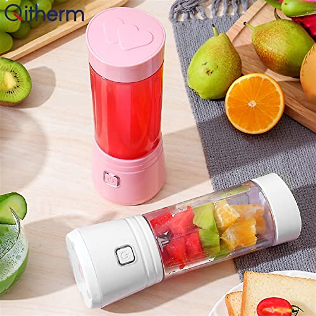 TANACC Portable Juice Blender Electric Mini Fruit Juicer Multifunction Portable Smoothie Blender Mixer USB Charging Juice Maker Machine Electric Juicer