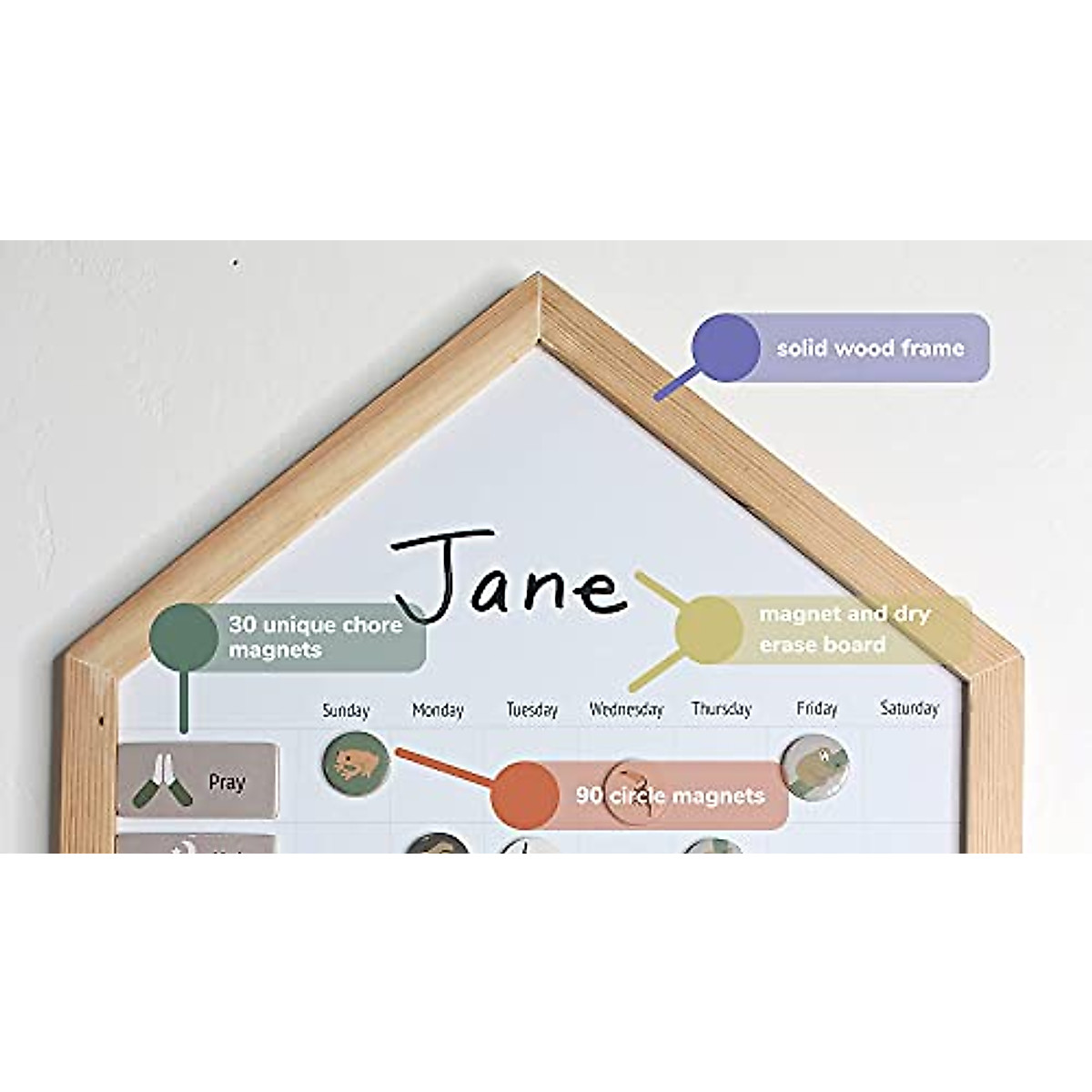 Magnetic Whiteboard Chore Chart for Kids Multiple Kids for Wall ...