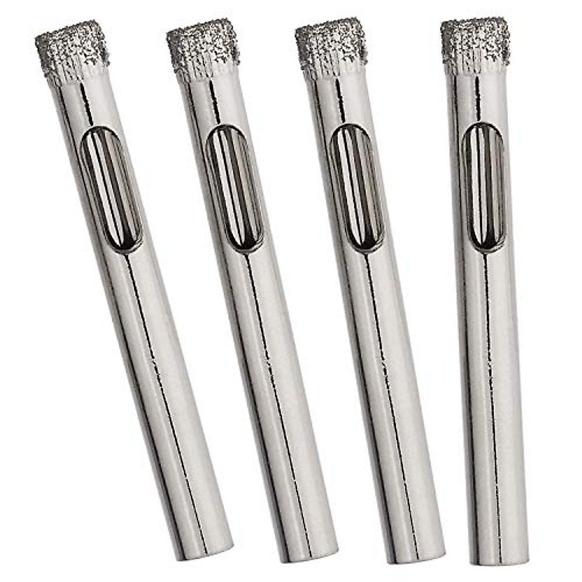 10 Pack Diamond Drill Bit Set, 6mm (1/4inch) Small Diamond Hole Saw Kit for Glass, Ceramics, Porcelain, Ceramic Tile, Marble