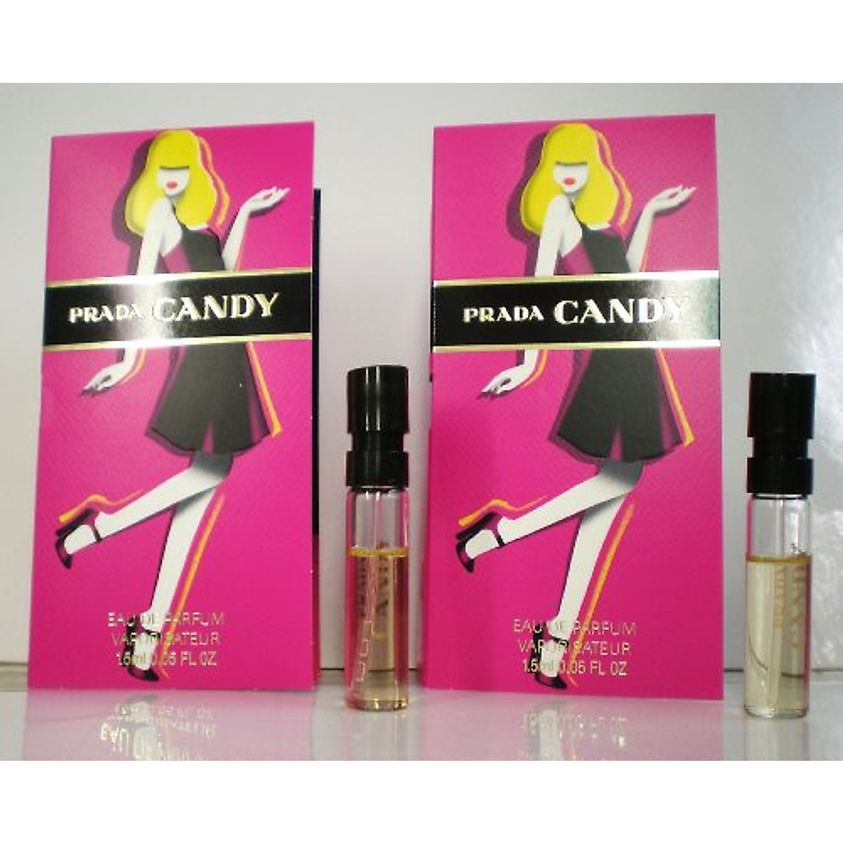 Prada Candy Eau De Parfum Spray Vial Set (1.5ml/.05oz each)