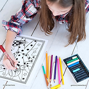 Bendon Miraculous: Tales of Ladybug and Cat Noir 48 Page Coloring Book with Stamper Markers 52562