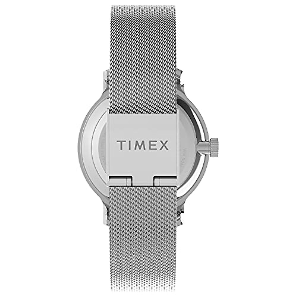 Timex Women's Transcend 31mm Watch – Silver-Tone Case Silver-Tone Dial with Multicolored Stones & Stainless Steel Mesh Bracelet
