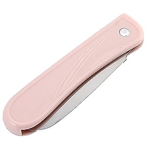 WISELADY Foldable Portability Fruit Knives, Paring Knife, Small Kitchen Knife with Sharp Blade, Paring Knife for Cutting and Preparing Fruit and Vegetables (Pink)