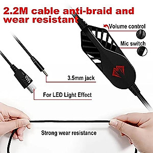 Nxt Level G9000 Pro 7.1 Stereo Surround Sound Lightweight Gaming Headset Noise Cancelling Microphone RGB LED Light Up Headphones Soft Over Ear Memory Pads for PS4 PS5 PC Xbox ONE Switch PC Laptop Mac…