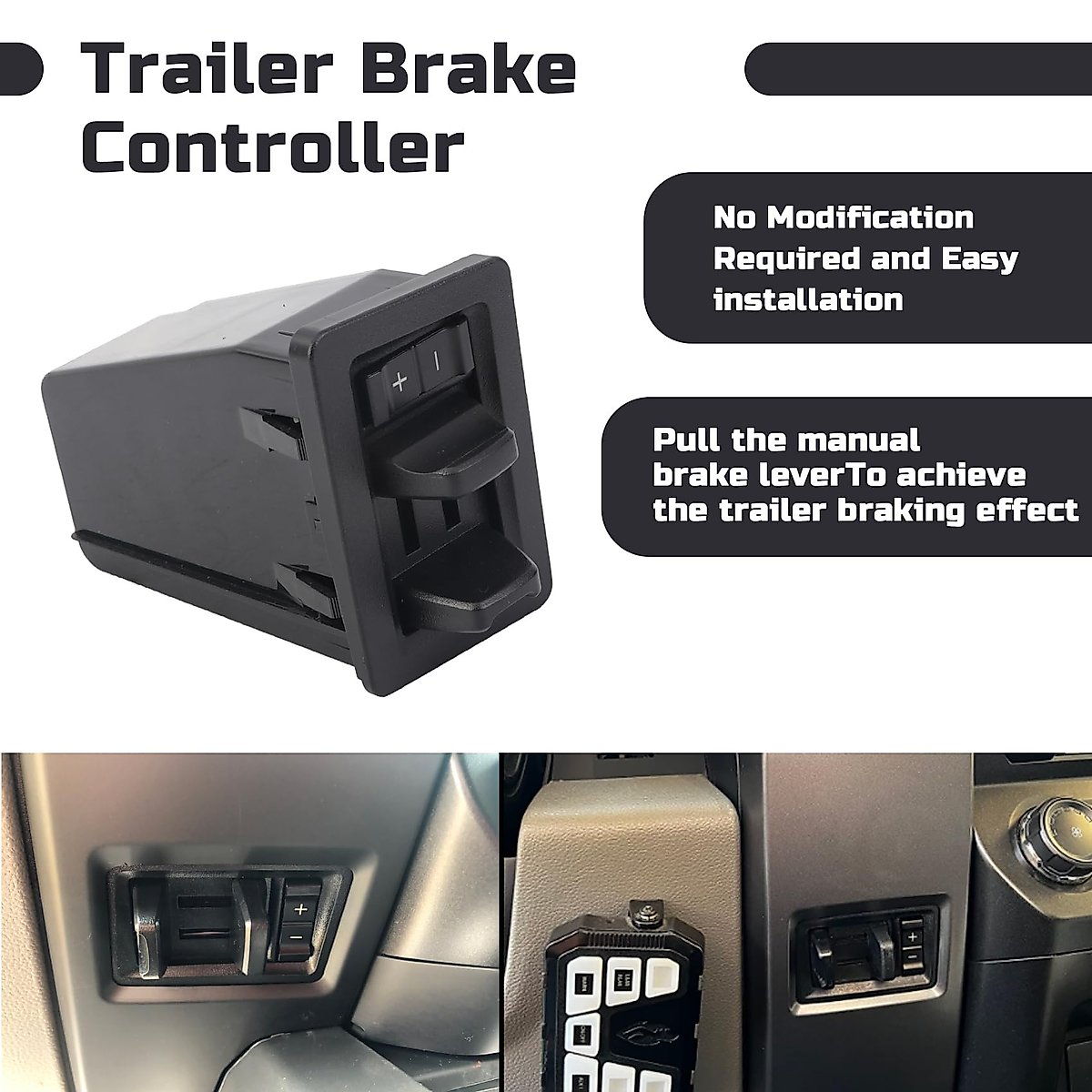 JUEDIMA in-Dash Trailer Brake Controller Module Kit Fits for F150 2015-2020 | Replace Part # FL3Z-19H332-AA, JL3Z-19H332-AA, JL3Z2C006AA